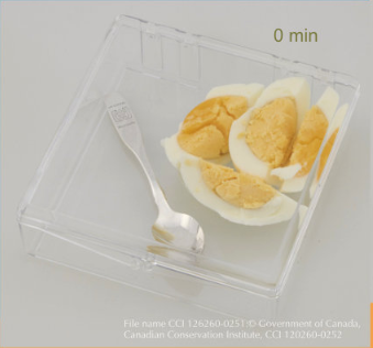 Silver tarnish and thin film interference colours