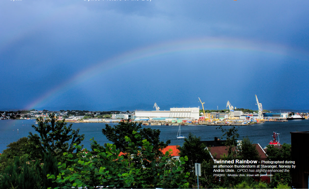 Twinned rainbow, Norway - OPOD